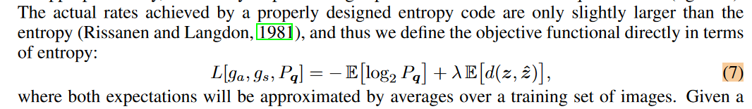 笔记《END-TO-END OPTIMIZED IMAGE COMPRESSION》 | 冰箱